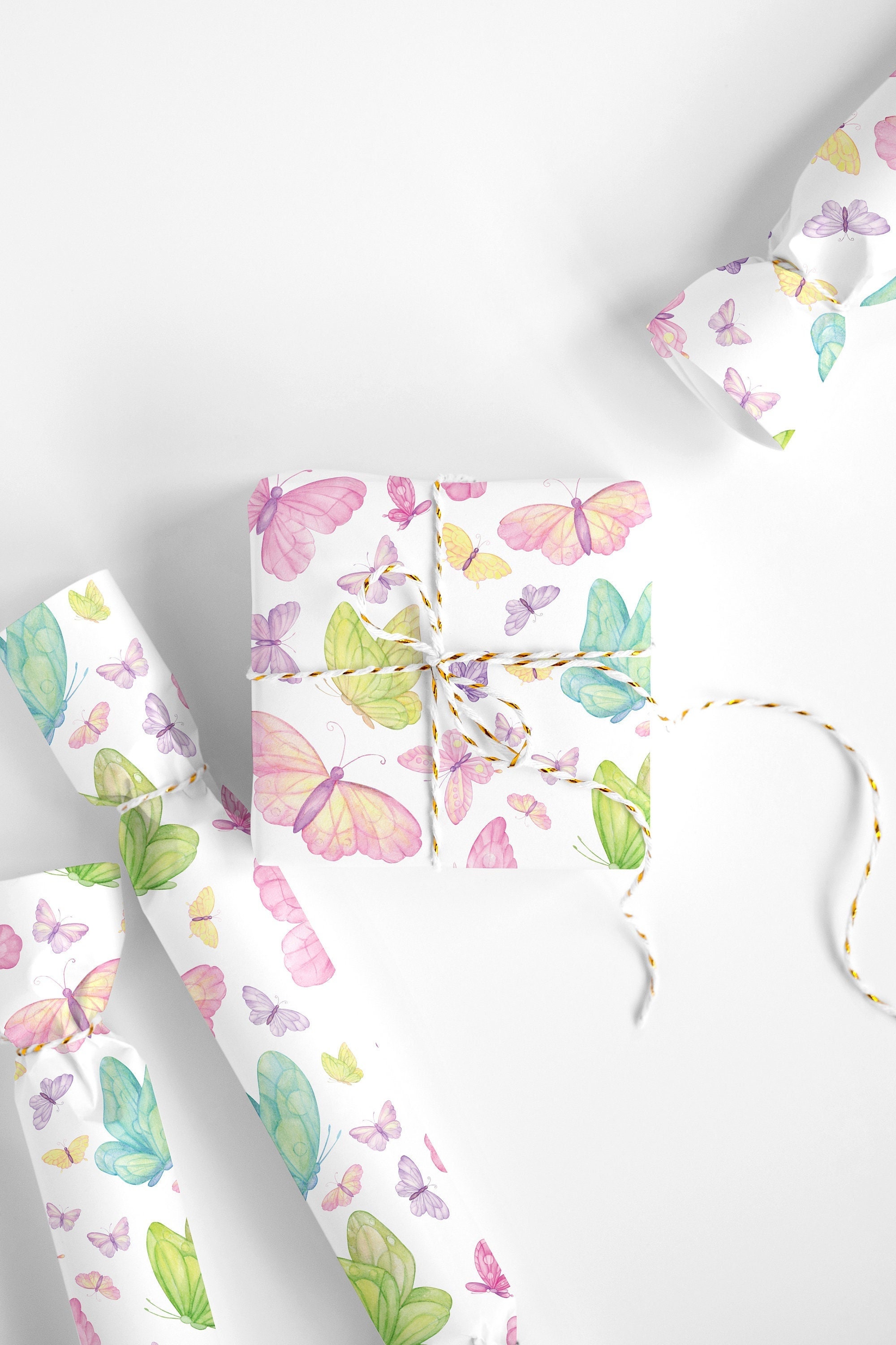 Butterfly Wrapping Paper Butterfly Birthday Paper Butterfly - Etsy