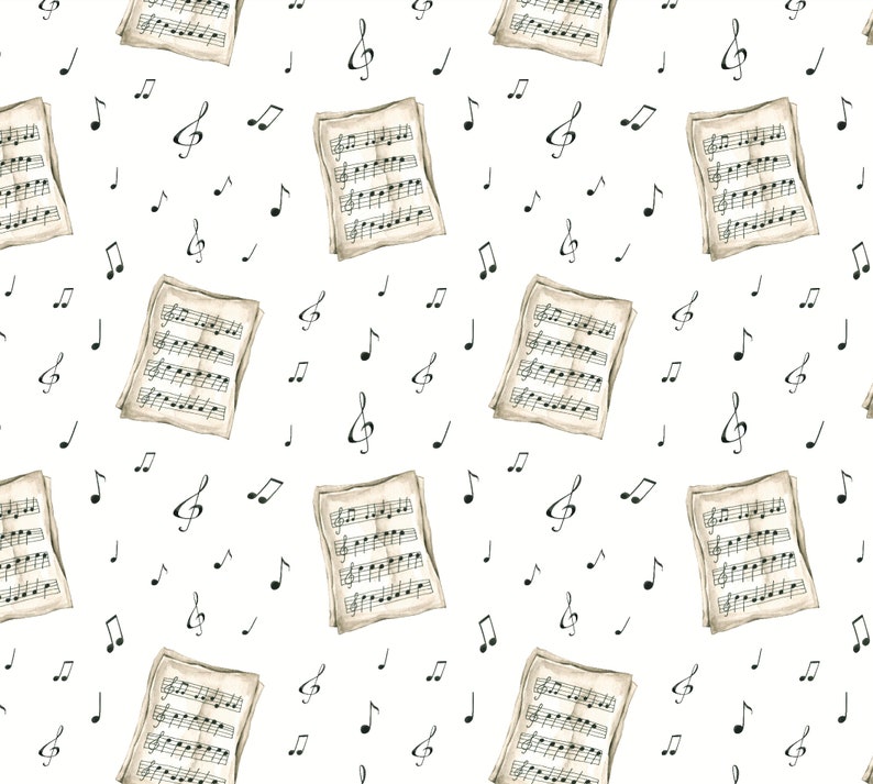 Music Sheet Gift Wrap - Music Notes Wrapping Paper, Music Lover Gift ...