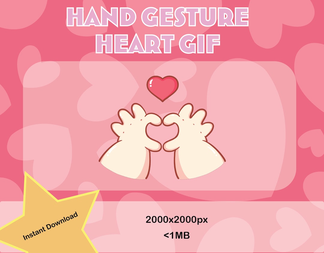 Hand Gesture: Heart GIF - Etsy