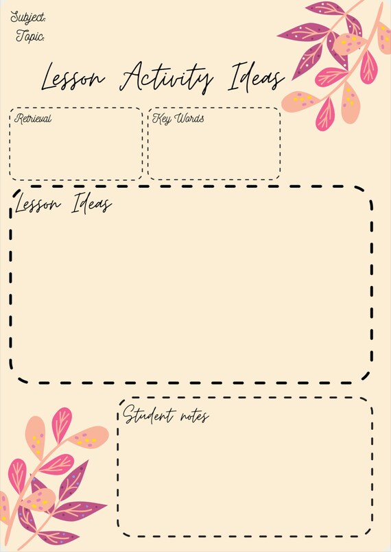 Lesson Activity Ideas | Etsy