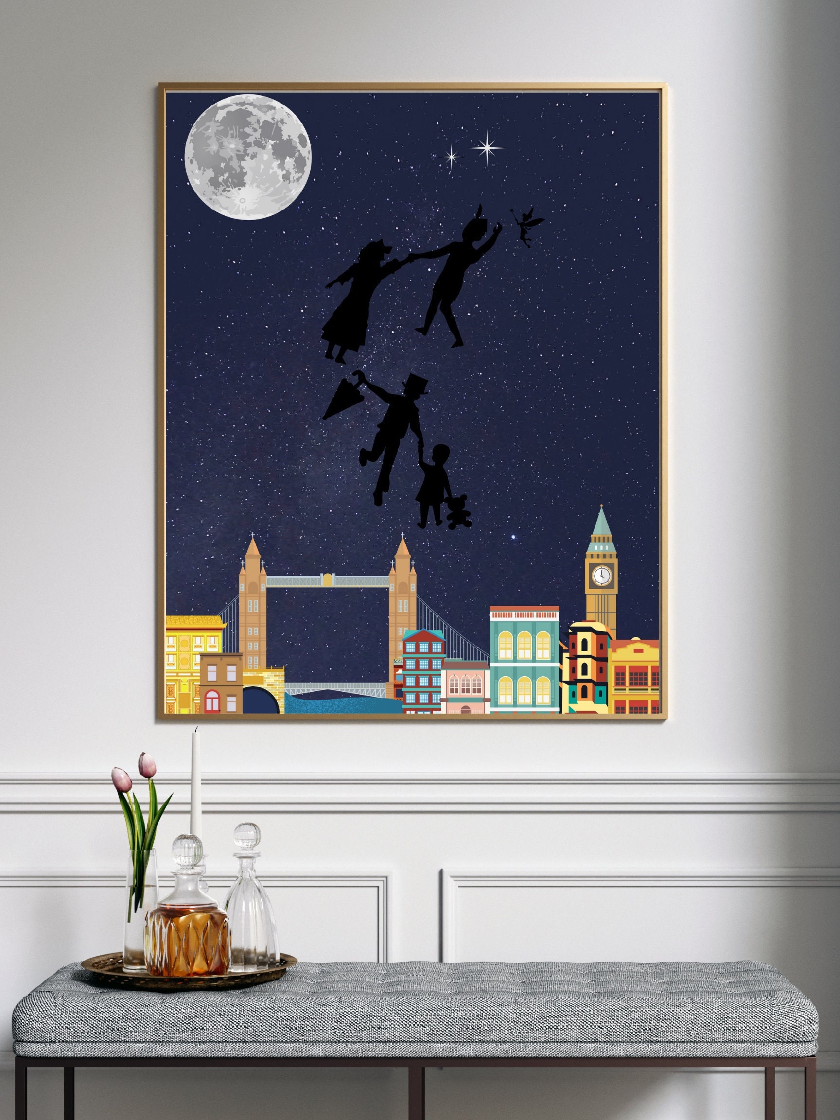 Disney Peter Pan Poster Decor, Printable Wall Art, Home Wall Art Decor ...