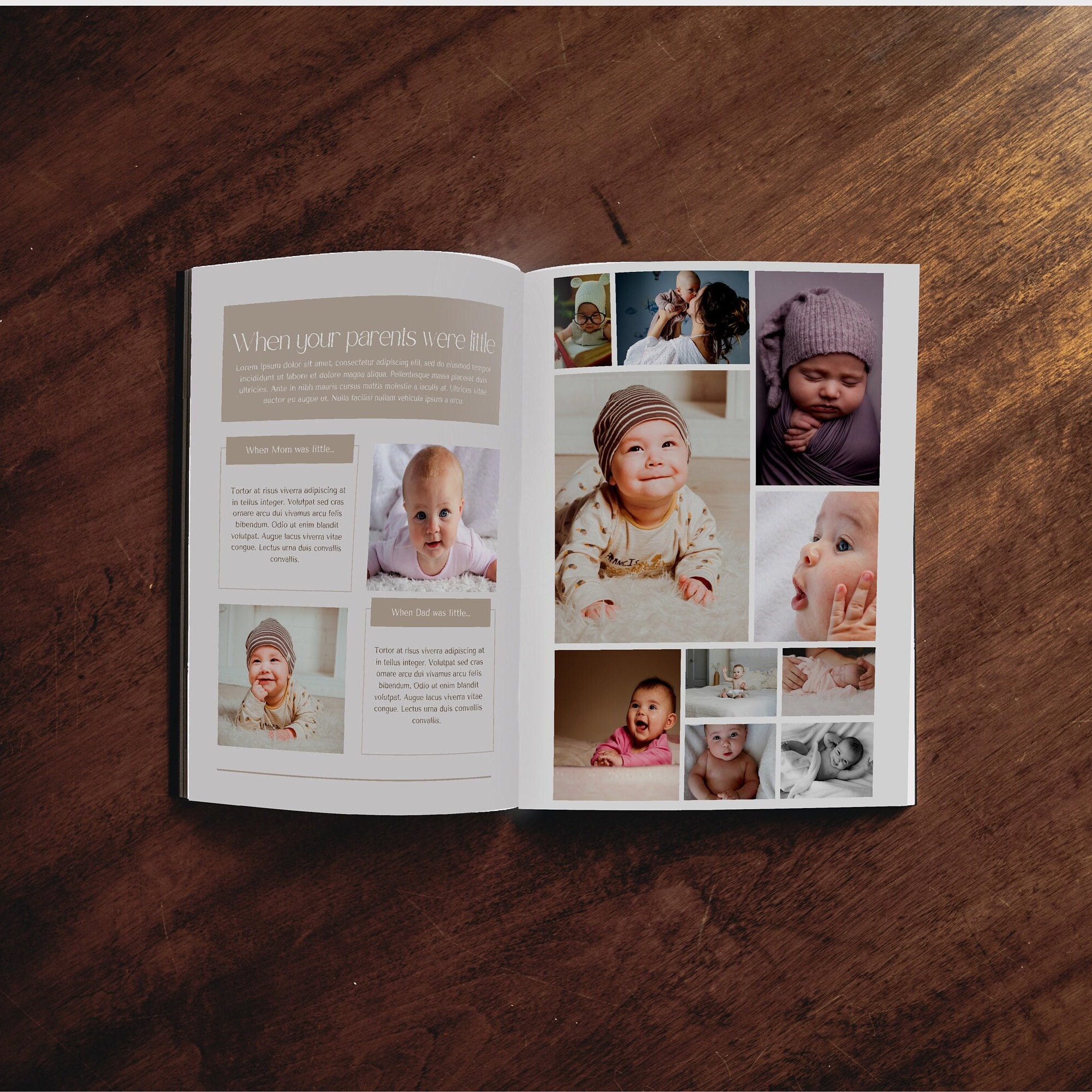 Editable Memory Book for Baby Photo Album Template Picture Album ...