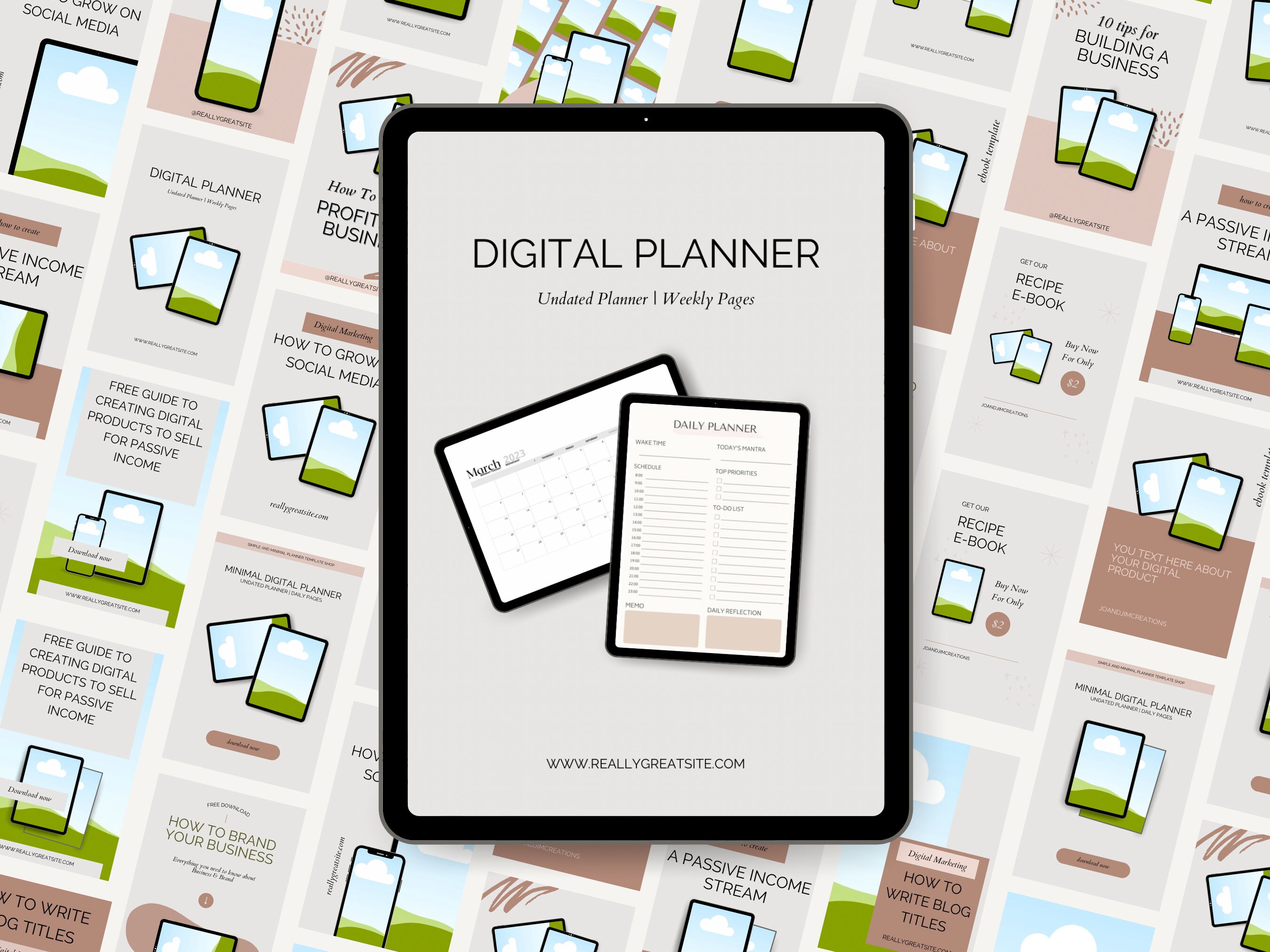 Pinterest Pin Templates Bundle for Canva Pin Template for Social Media ...