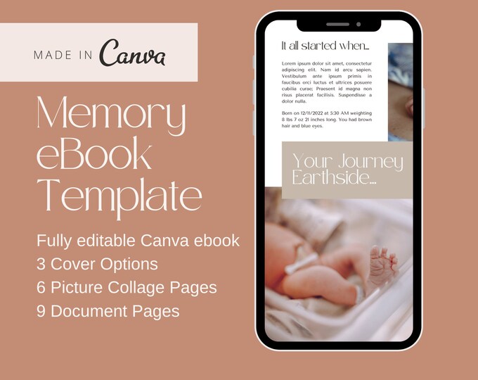 Editable Memory Book for Baby Photo Album Template Picture Album ...