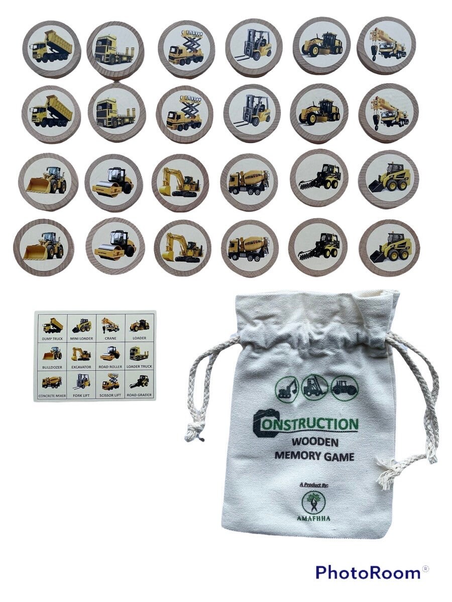 Wooden Real Picture Memory Game for Kids Toddlers and Babies Montessori ...