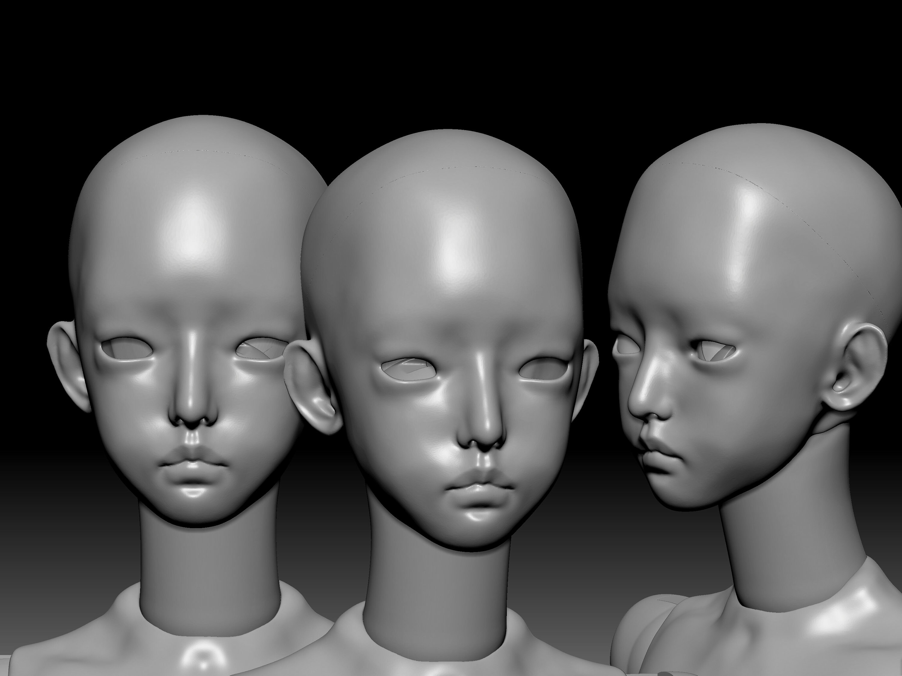 Bjd Female Model Girl Stl 3d for Print Juliette Art Doll - Etsy