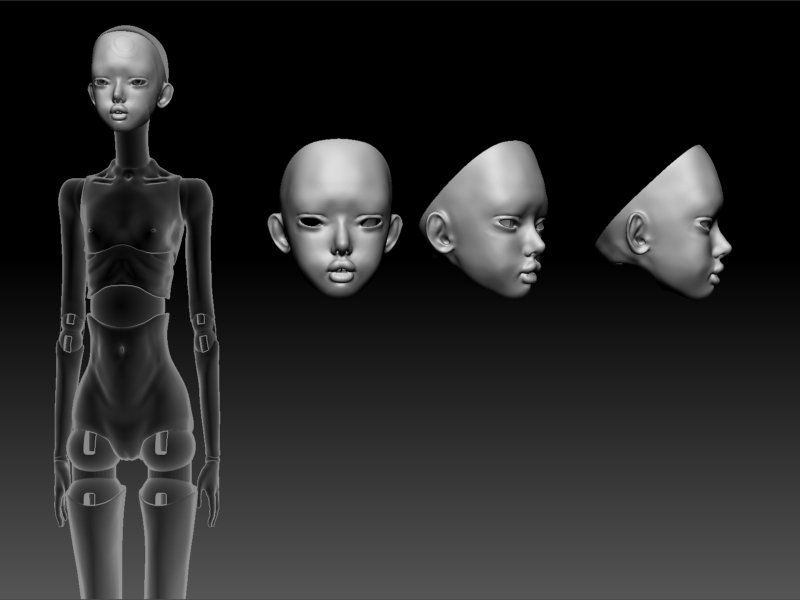 BJD Head 8 for Bjd Rose 3d Stl for Print Girl Female - Etsy