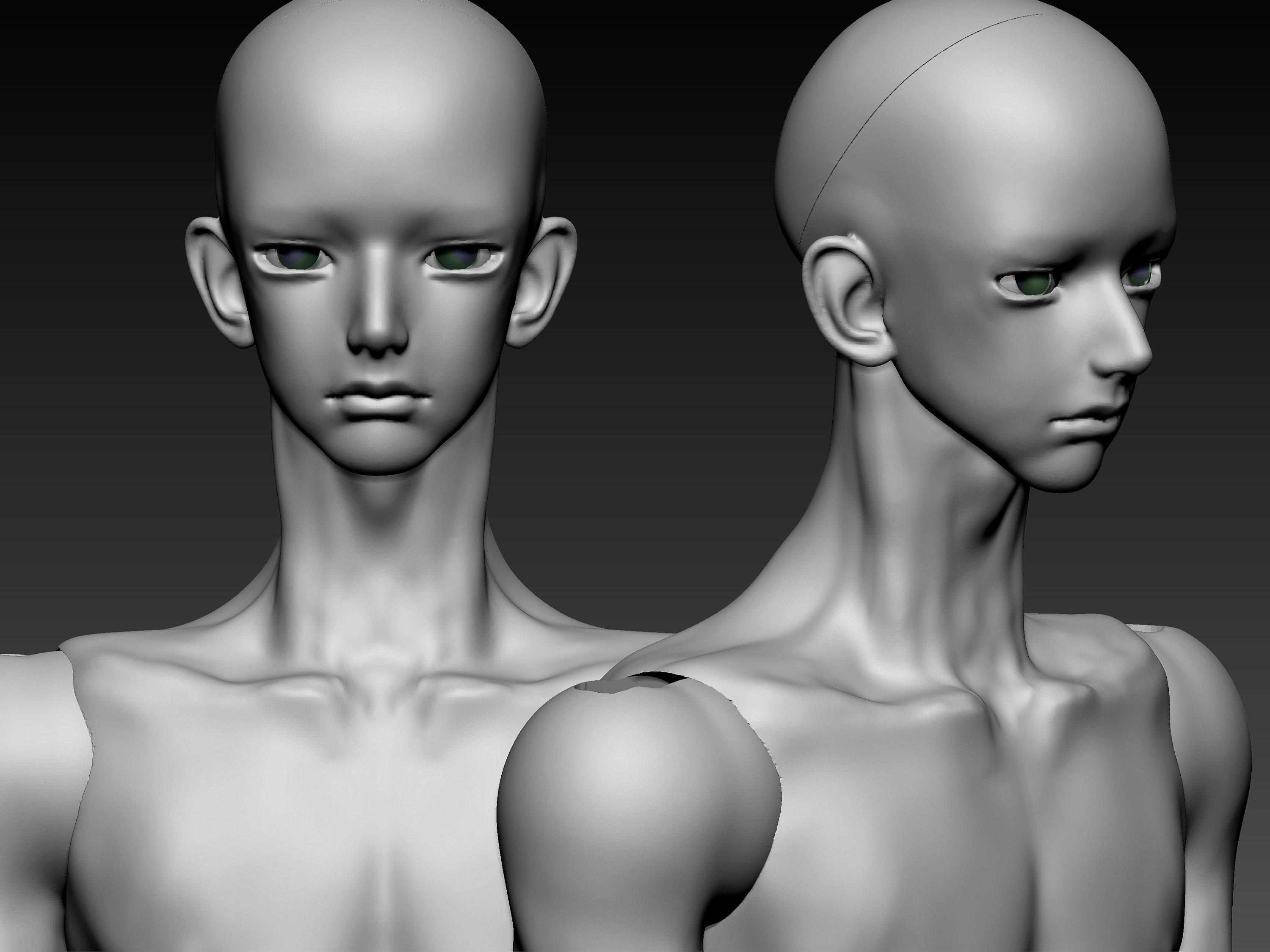 BJD Head Ball Jointed Doll Male 3d Stl for Print - Etsy