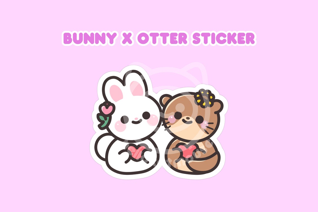 Freenbecky Bunny X Otter Sticker - Etsy