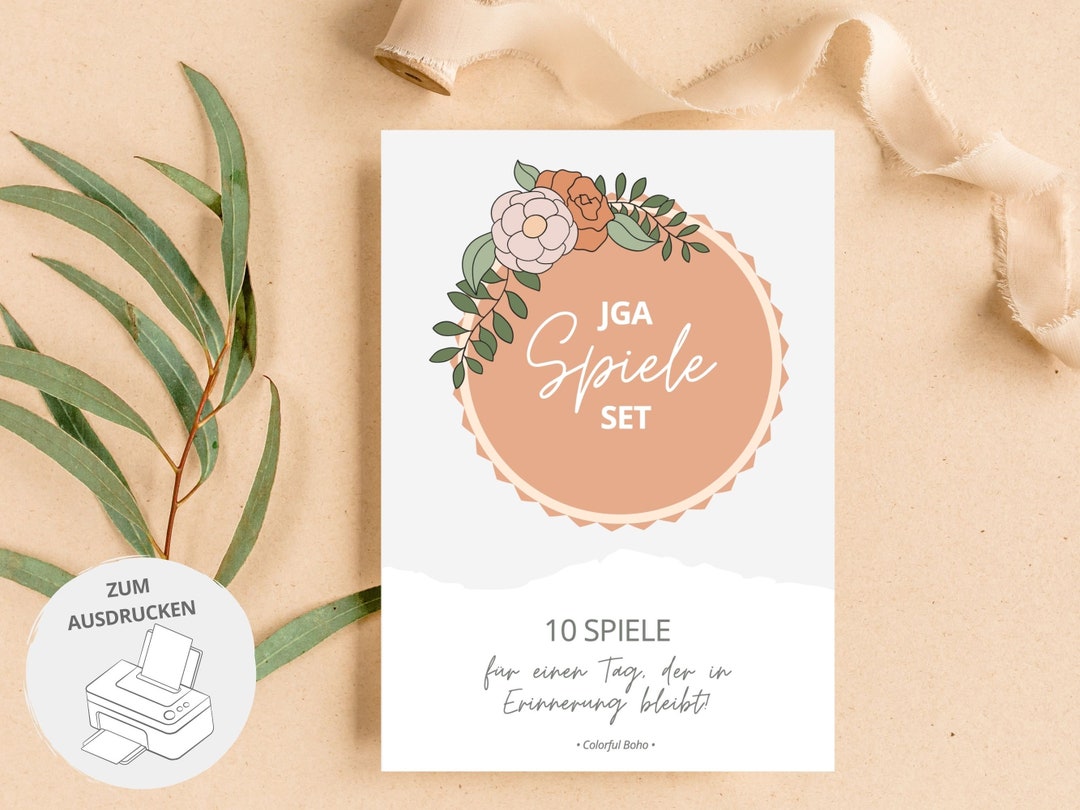 JGA Frauen Spiele Zum Ausdrucken Boho JGA Spiele - Etsy