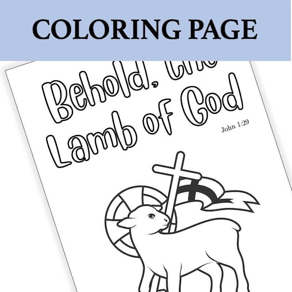 Lamb of God Coloring Page - Etsy
