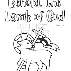 Lamb of God Coloring Page for Children - Etsy