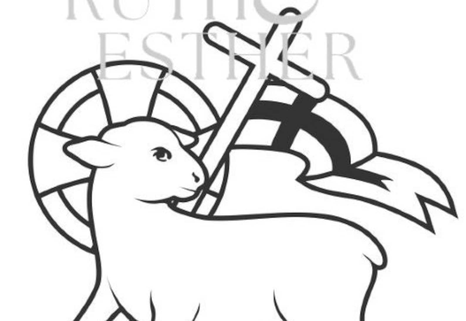 Lamb of God Coloring Page for Children - Etsy