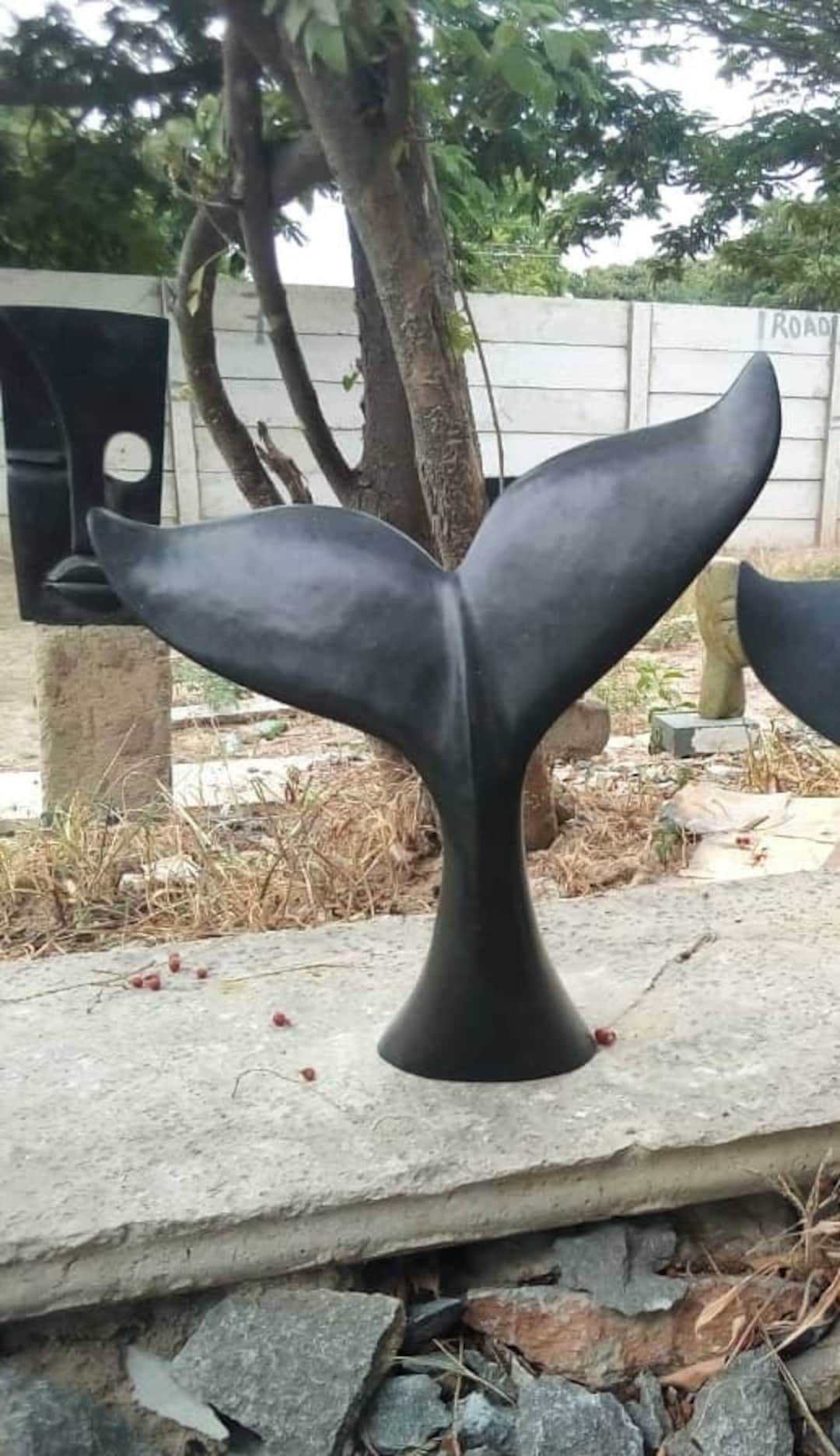 Whale Tail Abstract Sculpture, Shona Sculpture, Springstone, Zimbabwe ...