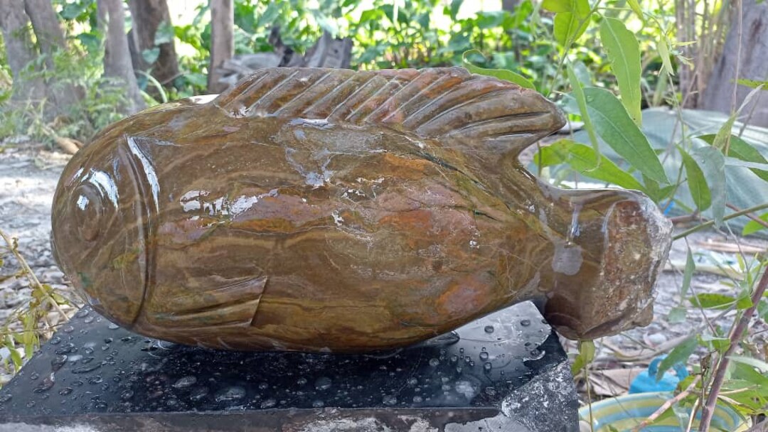 Abstract Fish Sculpture, Shona Sculpture, Verdite, Stone Sculpture ...