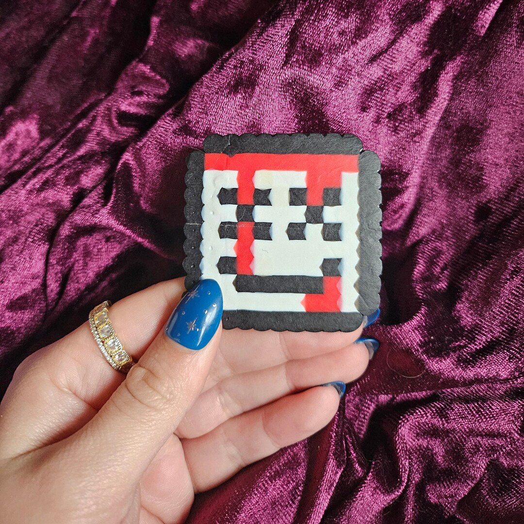 Marshmallow Perler Pin - Etsy