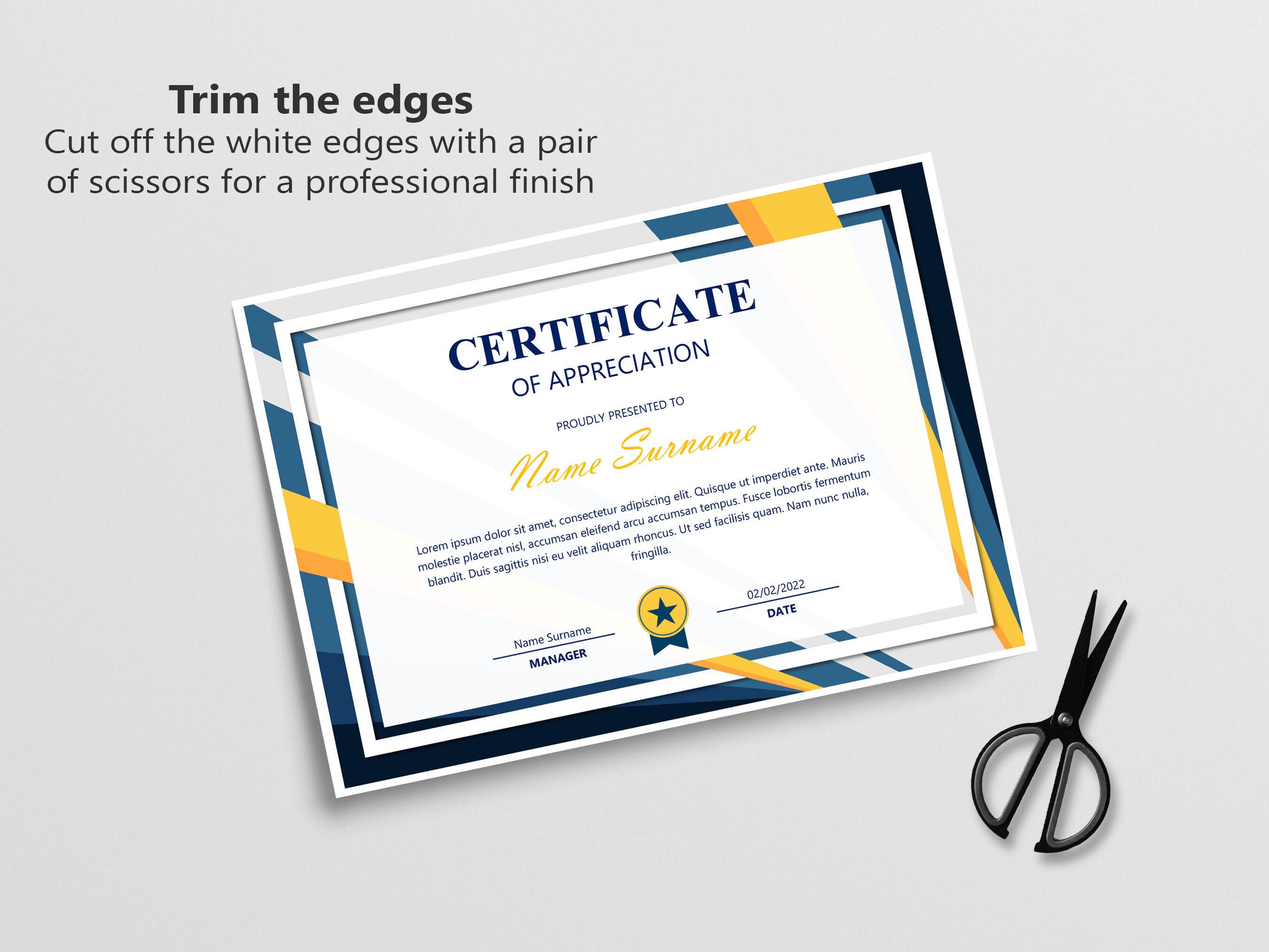 Microsoft Word Certificate Template, Editable Certificate of ...