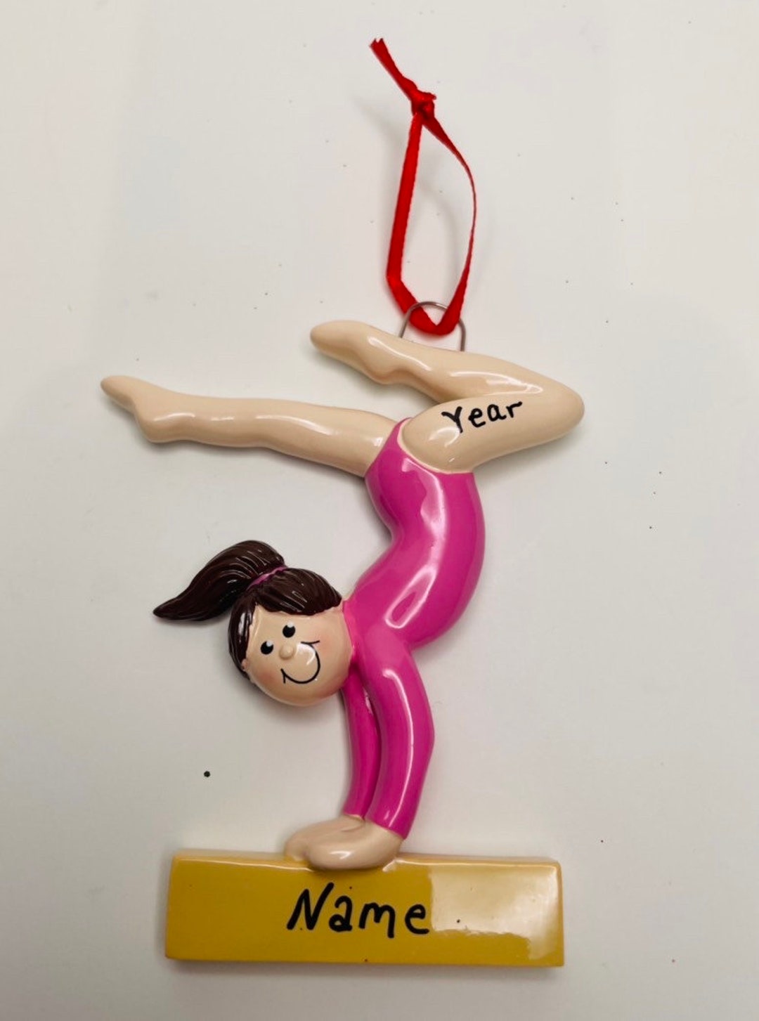 Girl Gymnast Personalized Christmas Ornament, Girl Sports Ornaments ...