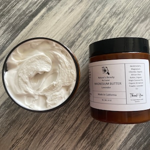 ORGANIC MAGNESIUM LOTION Body Butter Whipped Shea Butter Topical ...