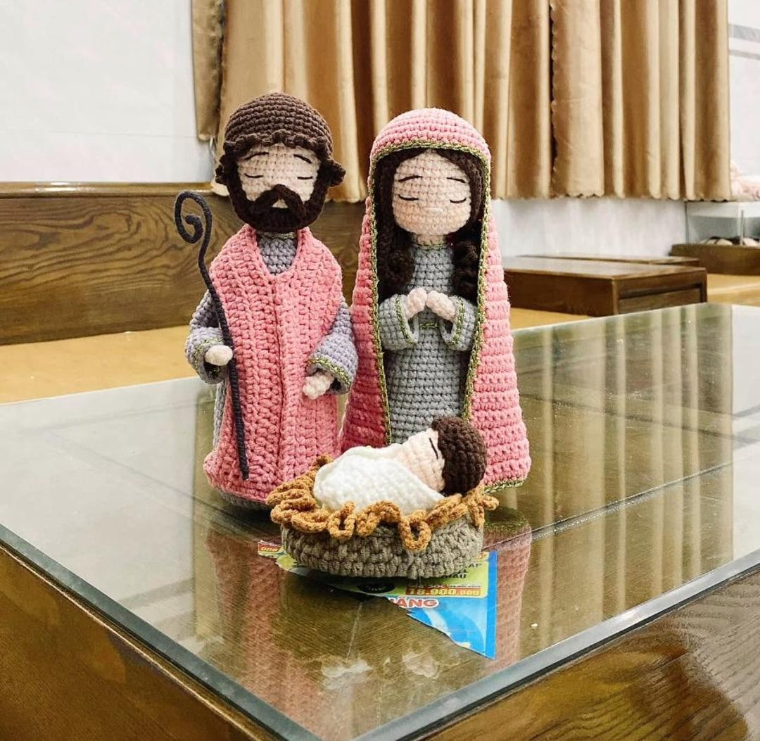 Nativity Doll Set Holy Family of Nazareth With Joseph, Mary & Baby ...