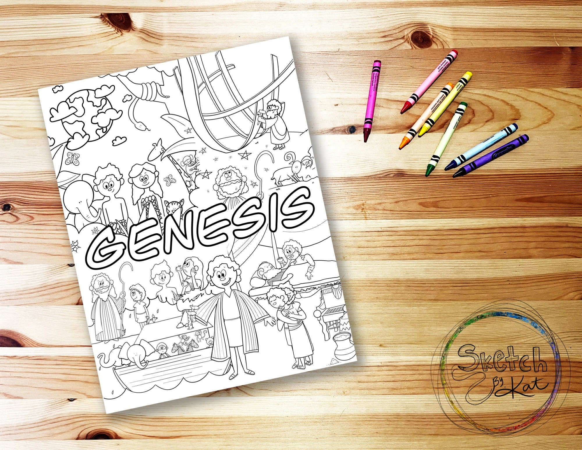 Genesis | Bible Coloring Pages - Etsy