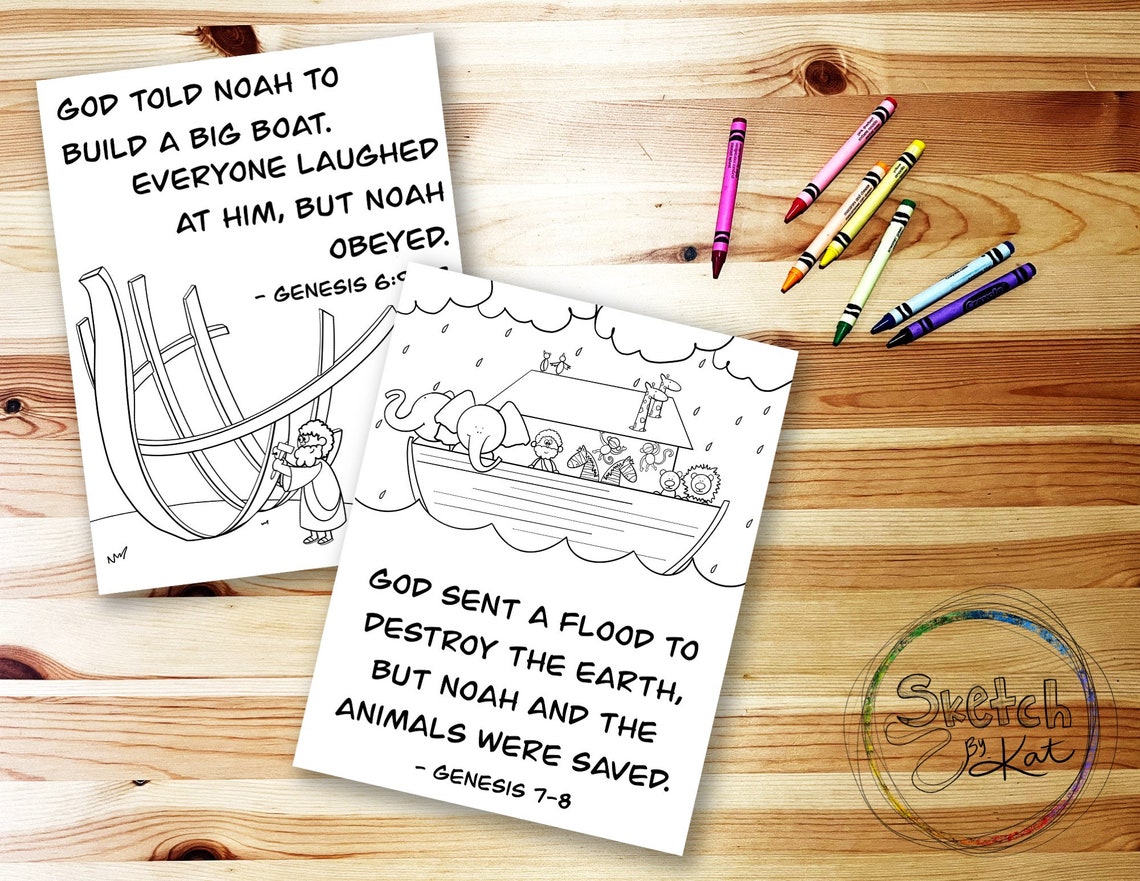 Bible Coloring Pages | Genesis | Set of 15 - Etsy