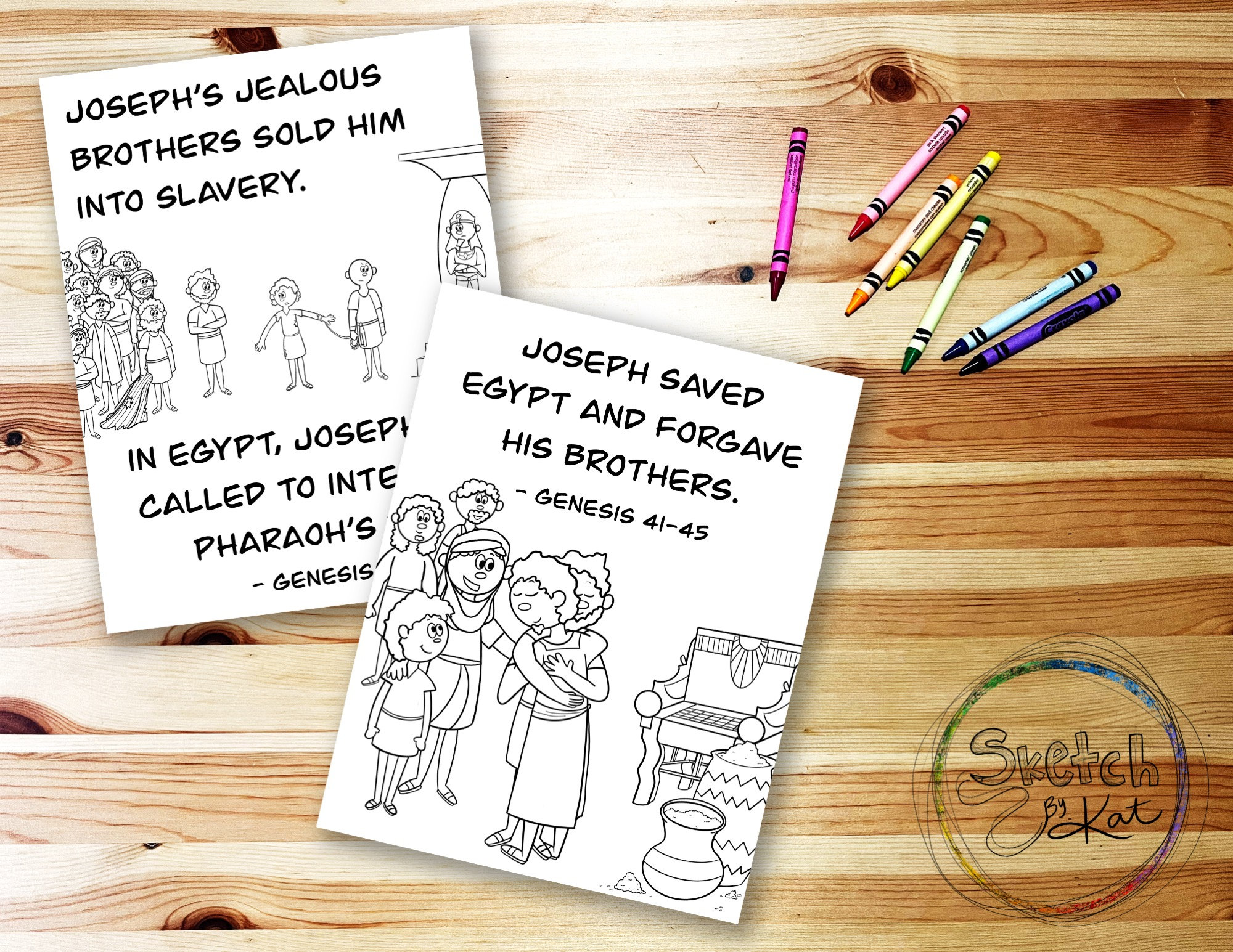 Bible Coloring Pages | Genesis | Set of 15 - Etsy
