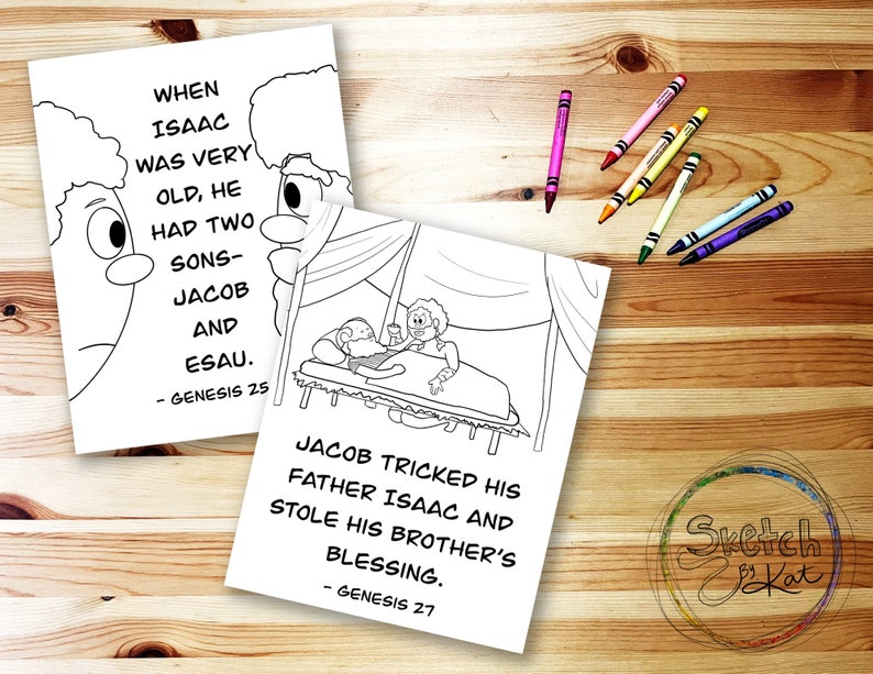 Bible Coloring Pages | Genesis | Set of 15 - Etsy