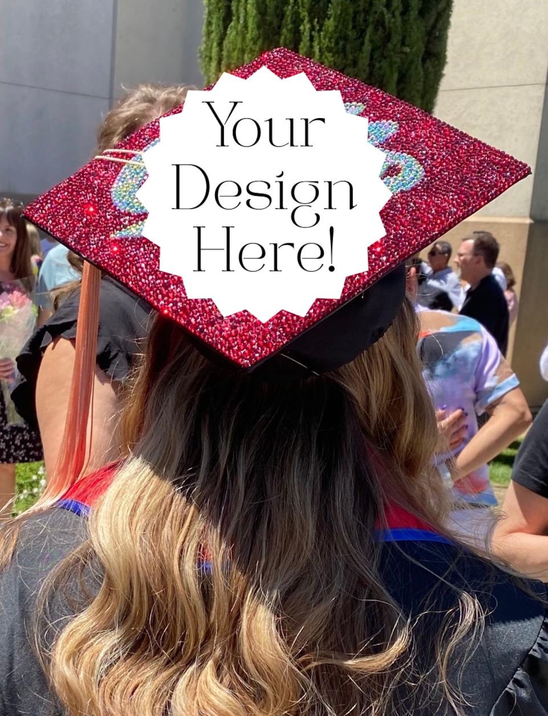Custom Design Rhinestone Graduation Cap Topper 3000+ Rhinestones - Etsy