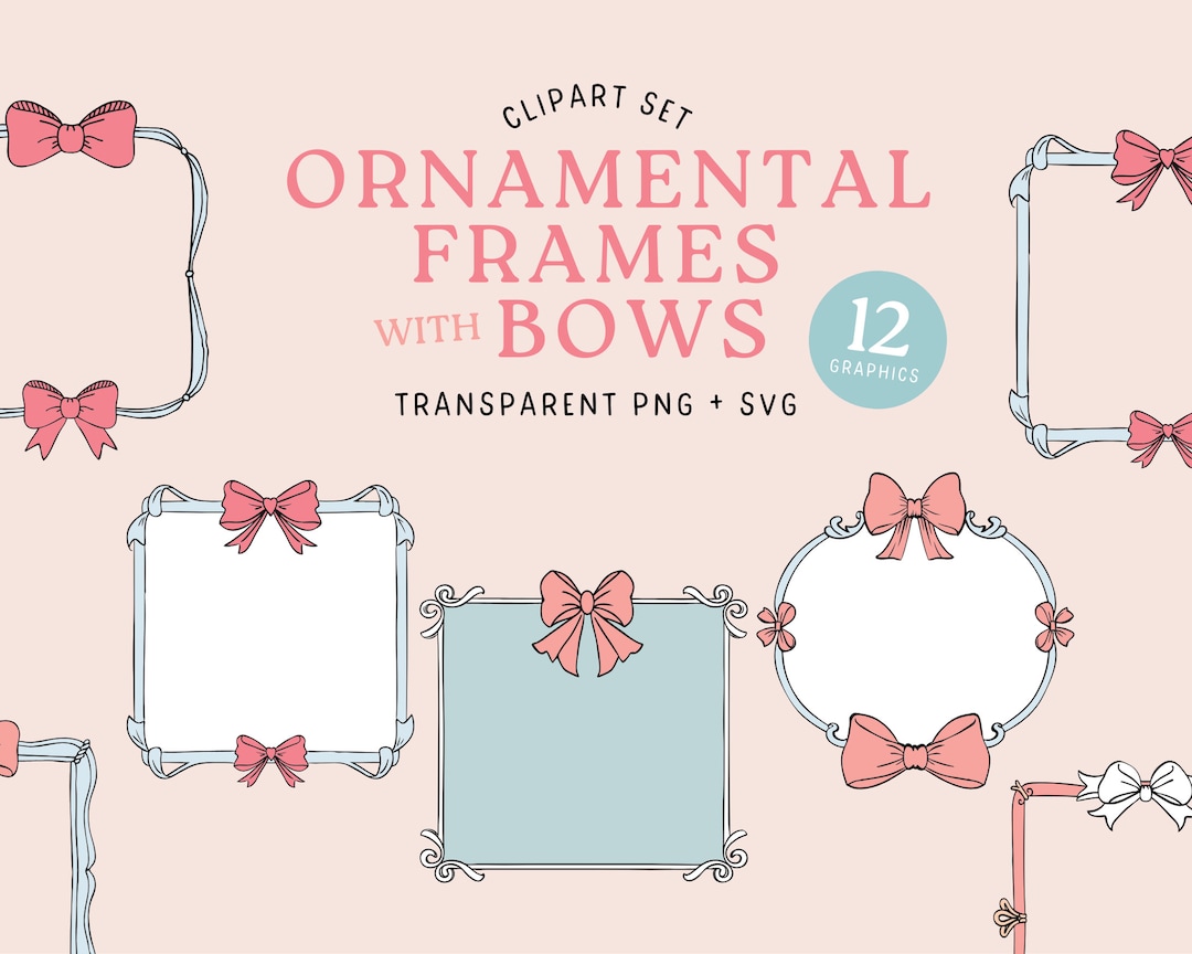 Bow Frames Decorative Borders Clipart Frames Fairytale Fantasy ...