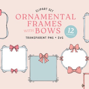Bow Frames Decorative Borders Clipart Frames Fairytale Fantasy ...