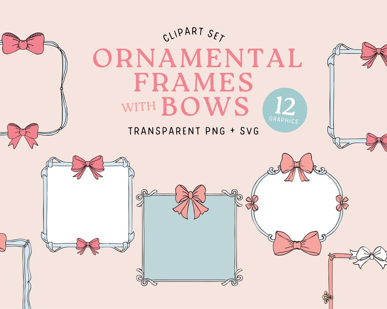 Bow Frames Decorative Borders Clipart Frames Fairytale Fantasy ...