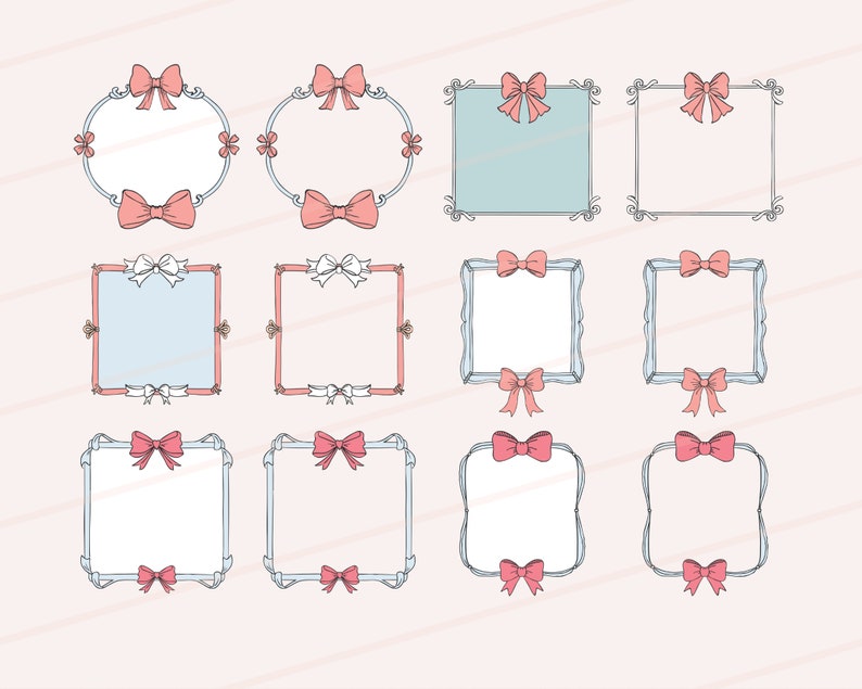Bow Frames Decorative Borders Clipart Frames Fairytale Fantasy ...