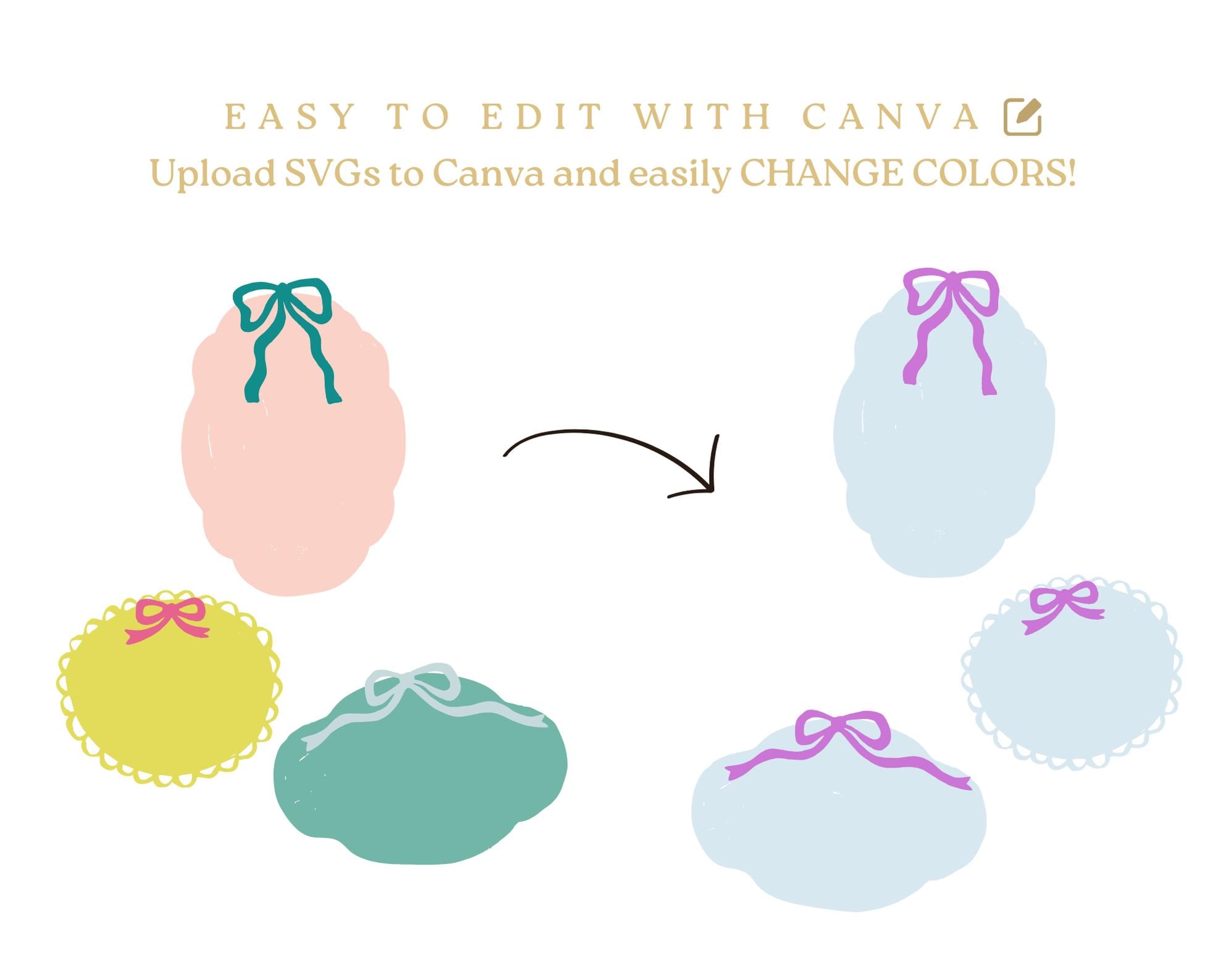 Hand Drawn Colorful Frames With Bows Cute Hand Drawn Whimsical Coquette ...