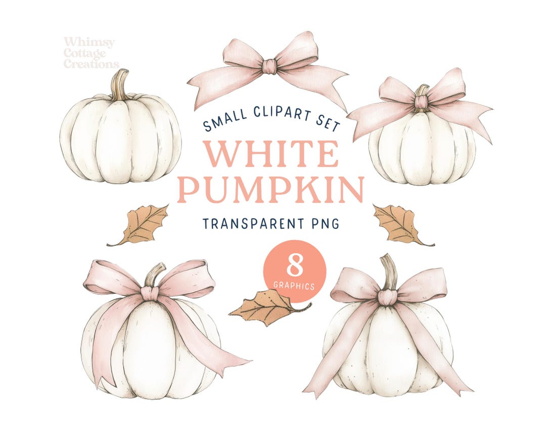 Fall Watercolor Pumpkins With Bows PNG Clipart Transparent PNG Bow ...