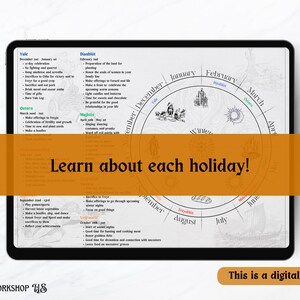 Norse Pagan Calendar - Wheel of the Year Print, Nordic Pagan, Viking ...