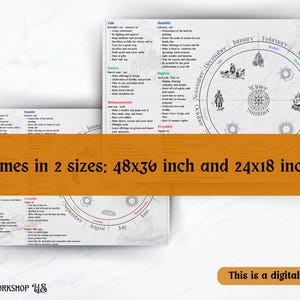 Norse Pagan Calendar - Wheel of the Year Print, Nordic Pagan, Viking ...