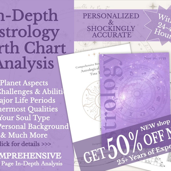 Birth Chart Report Natal Report Astrology Report - Etsy