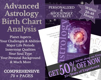 Astrology Full Natal Birth Chart Reading In-depth Analysis, Chart ...