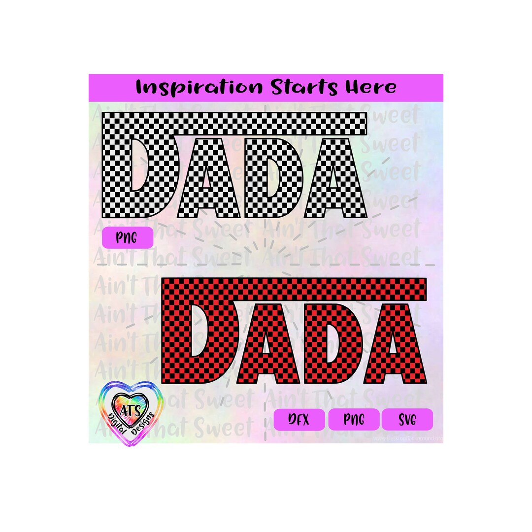 Dada Racing Flag Pattern Transparent PNG SVG DXF - Etsy