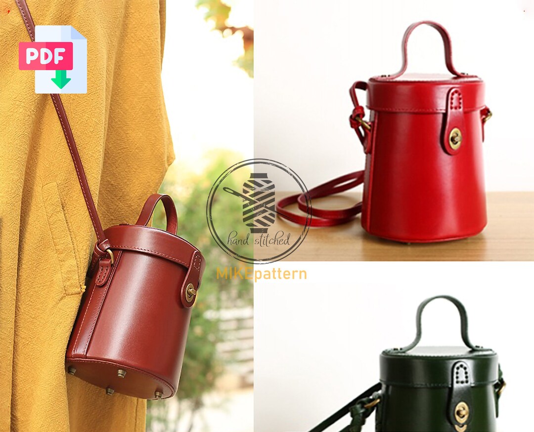 Round Bucket Bag Pattern Pdf Handbag Pattern Pdf Leather Bag - Etsy