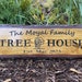 Rustic Live Edge Tree House Sign, Wood Tree Fort Sign, Custom Carved ...