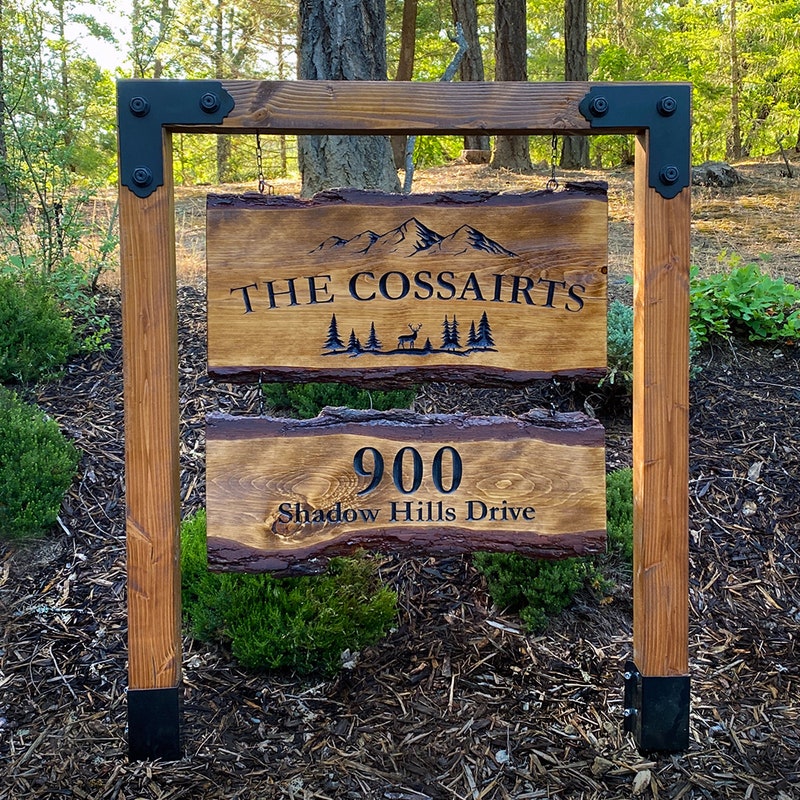 Wooden Address Sign - Etsy