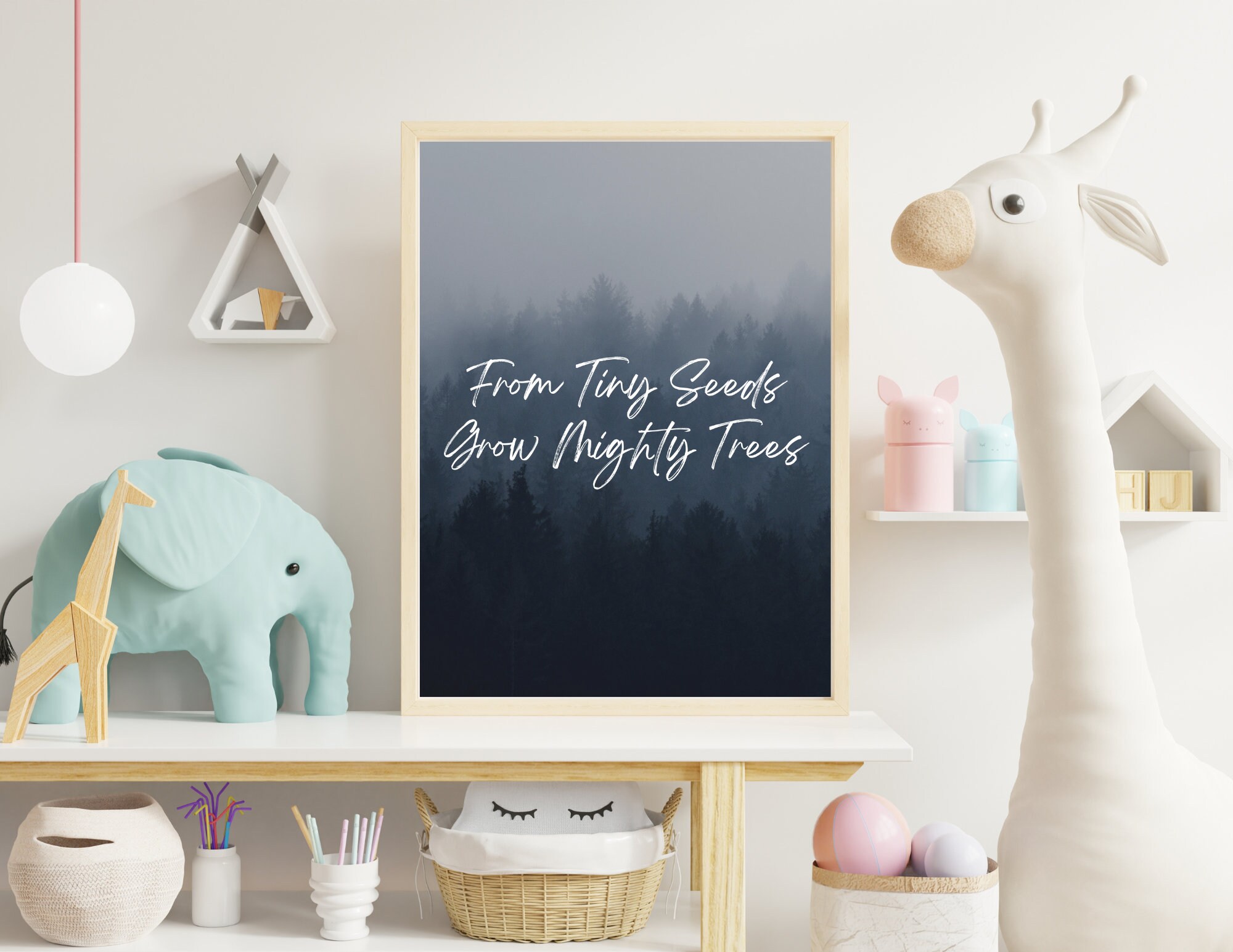 From Tiny Seeds Grow Mighty Trees Nursery Artwork - Etsy