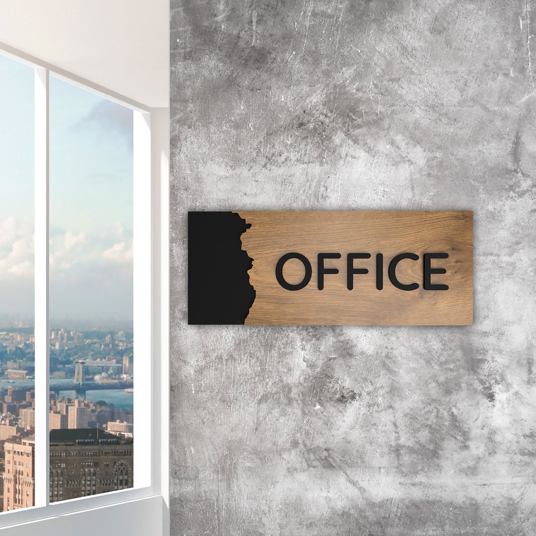 Custom Office Door Sign - Personalized Name Plate for Door - Acrylic ...