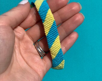 Handmade Bracelet With Ukrainian Flag Colors and Trident. - Etsy