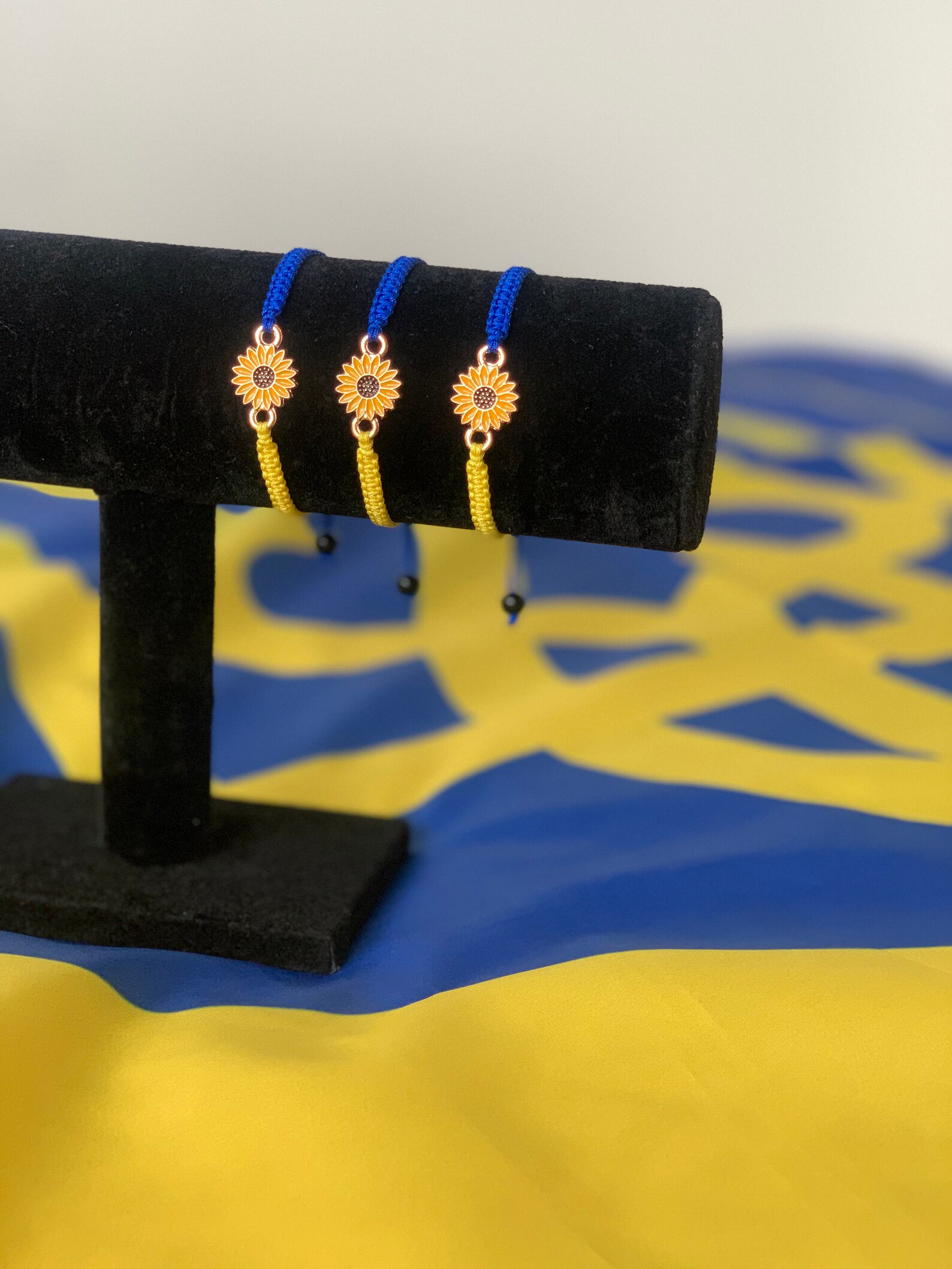 Handmade Adjustable Bracelet. Ukrainian Flag Colors With - Etsy