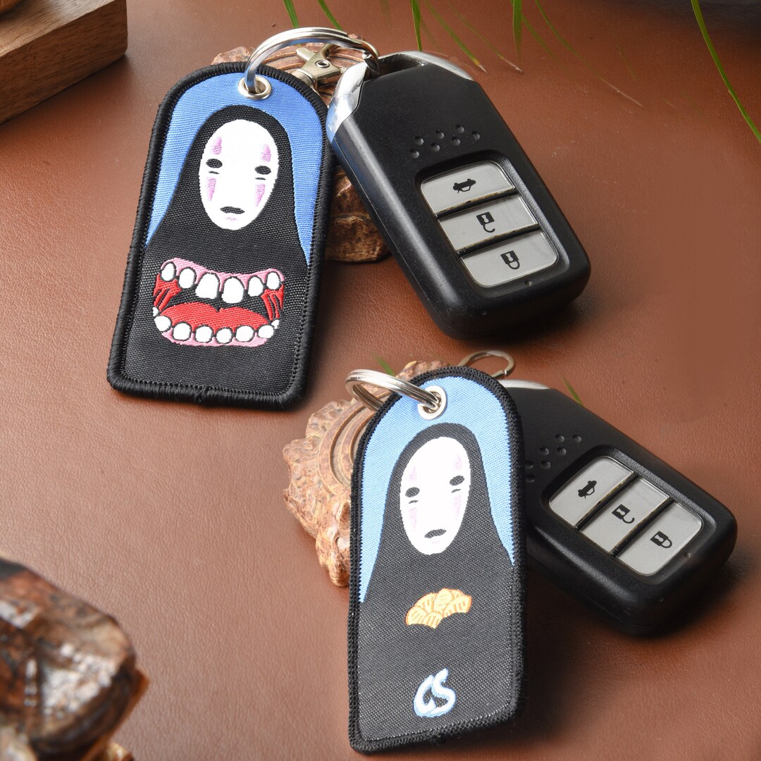 Anime Keychain, Lonely Spirit Double Sided Woven Keychain Anime Jet Tag ...