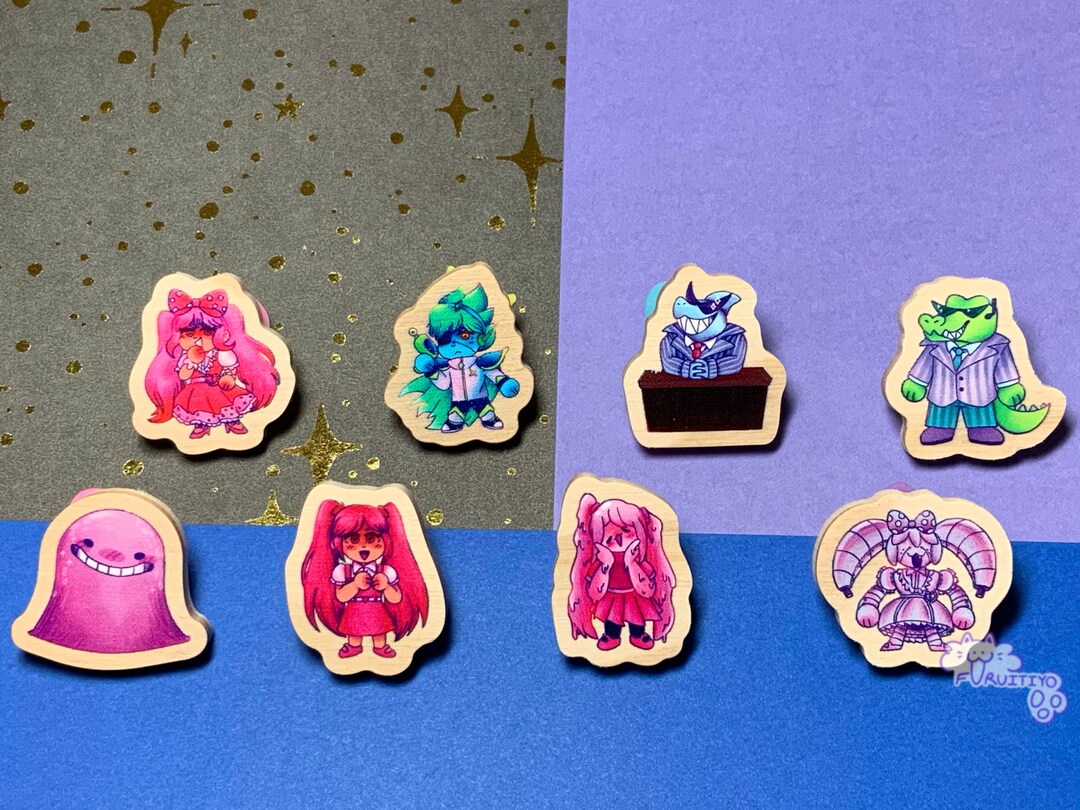 OMORI- Bosses/ Npcs- 1 Inch Wood Pins - Etsy
