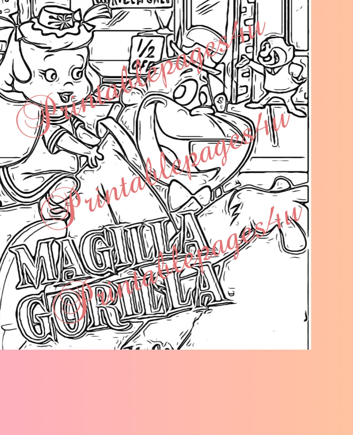 My Favorite Cartoons Coloring Book - Etsy